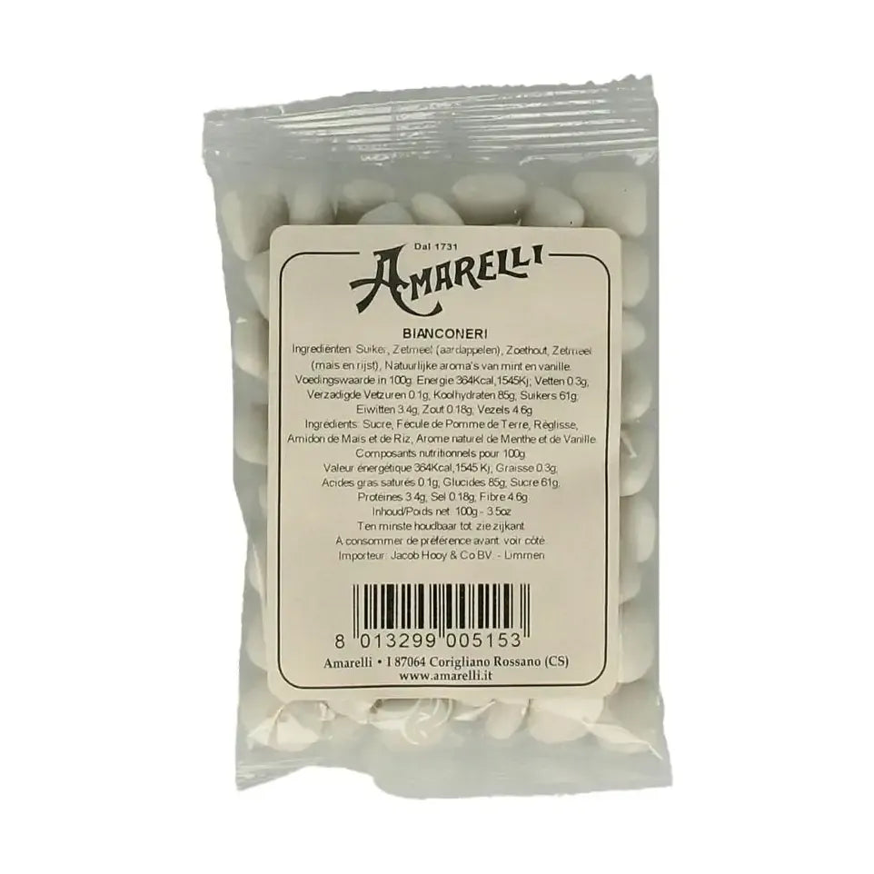 Amarelli Laurierdrop pepermunt wit zakje 100 gram kopen?