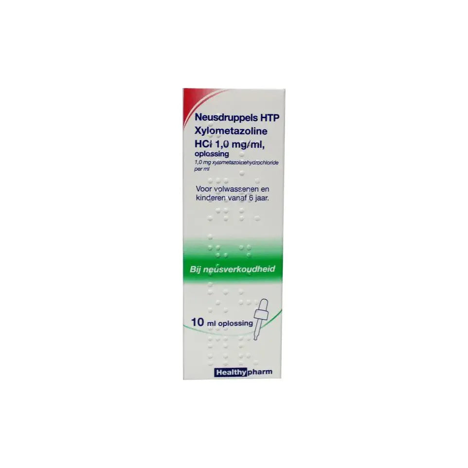 Healthypharm Neusdruppels HTP Xylometazoline HCl 1 mg/ml 10