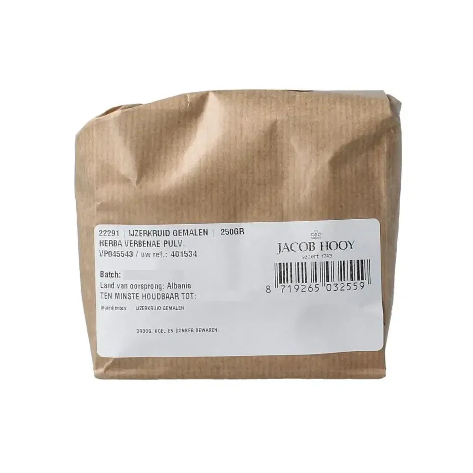 Jacob Hooy IJzerkruid gemalen 250 gram Superfoodstore.nl
